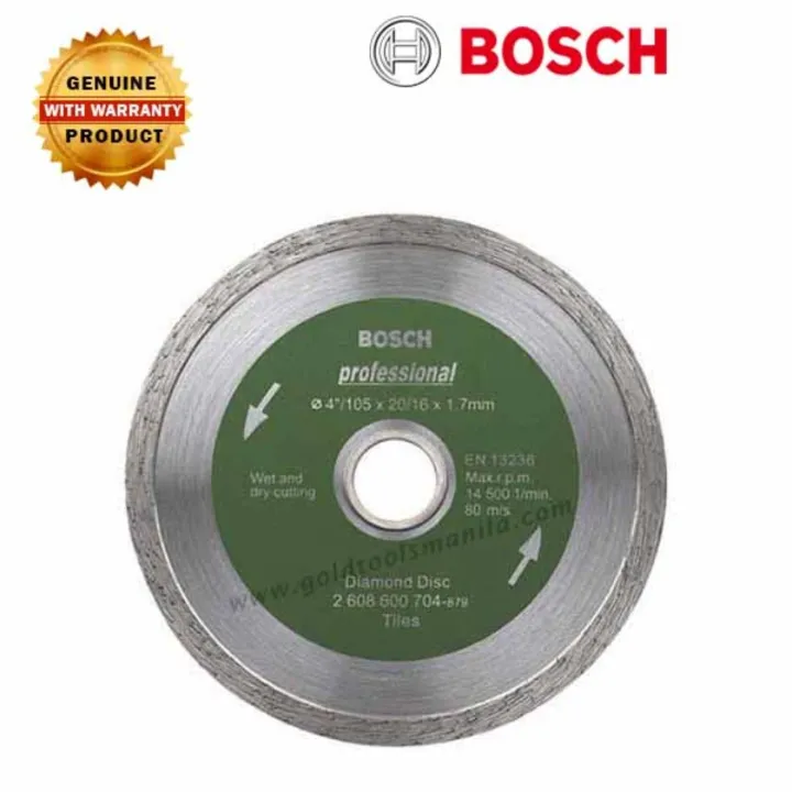 Bosch 4″ Diamond Disc (Continuous / Tiles) ( DD for Cutting Tiles ...