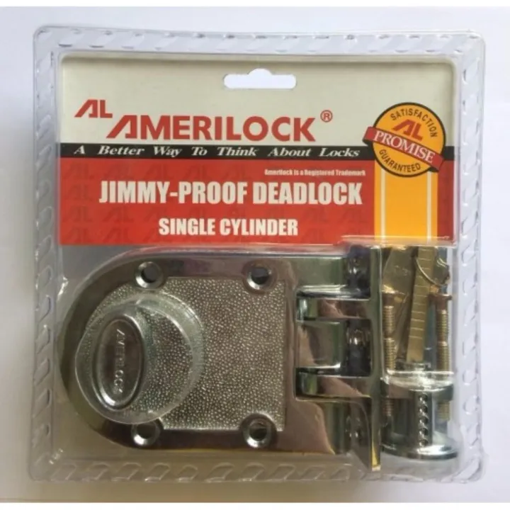 Amerilock Door Lock Jimmy-Proof Deadlock 275 Chrome | Lazada PH