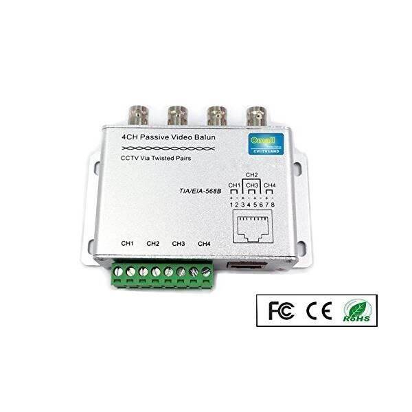 Odiysurveil(Tm) Utp 4 Channel Passive Video Balun Transceiver For Cctv System | Lazada PH