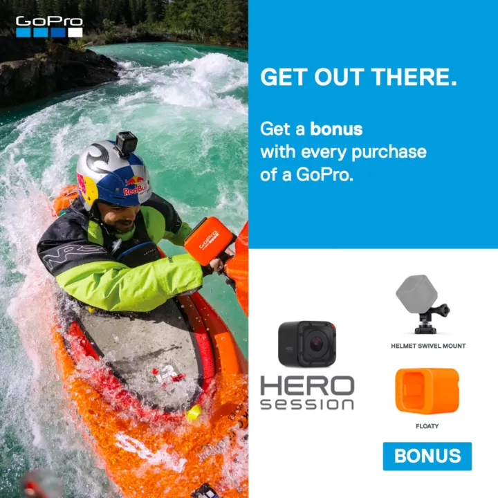 GoPro Hero Session + Helmet Swivel Mount + Floaty | Lazada PH