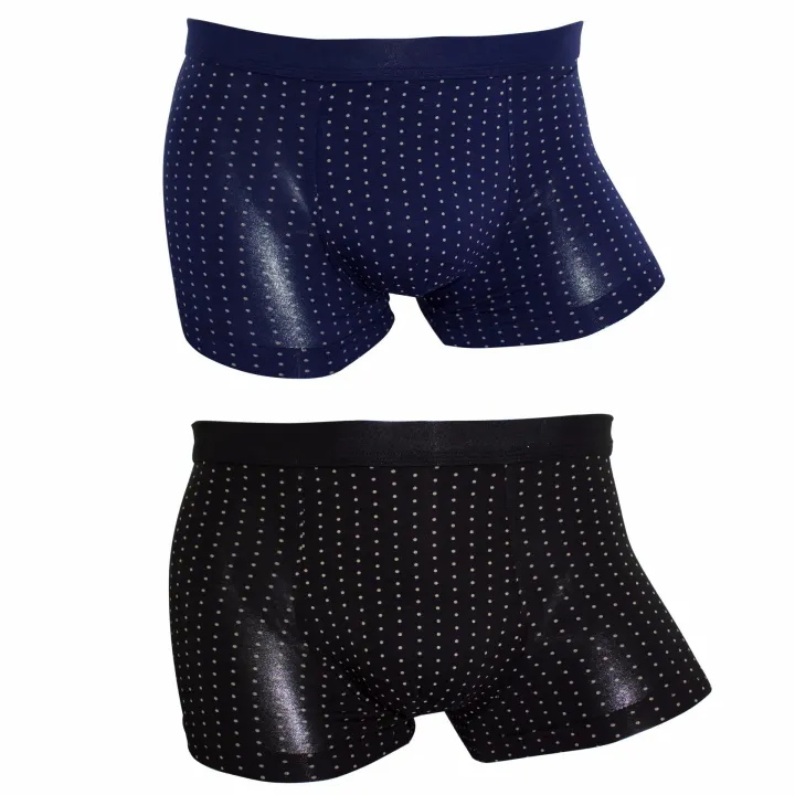 Le Brian DSN# 2502-1 karlo 2in1 Regular Cotton Boxer Brief (Black, Navy ...