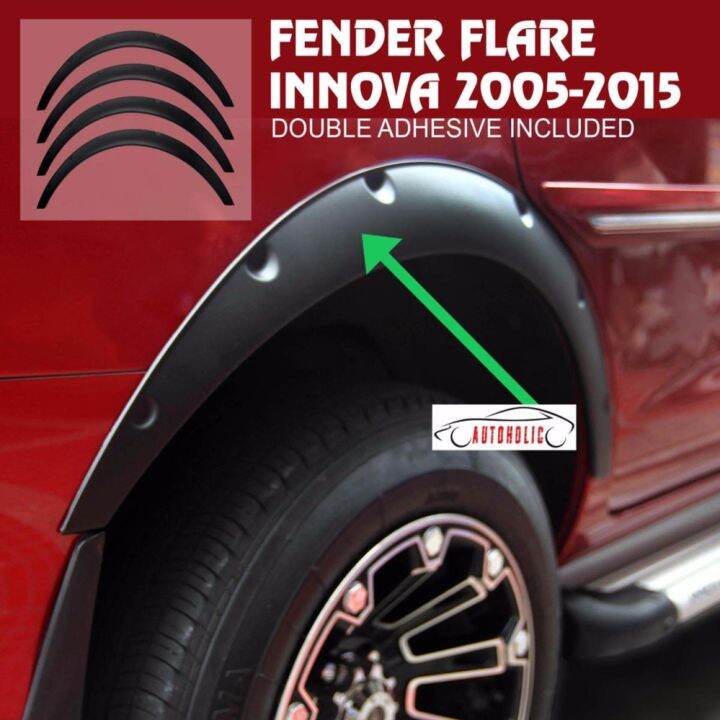 Toyota Innova (2005 to 2015 Models) Eyebrow Fender Flare / Fender Trim ...