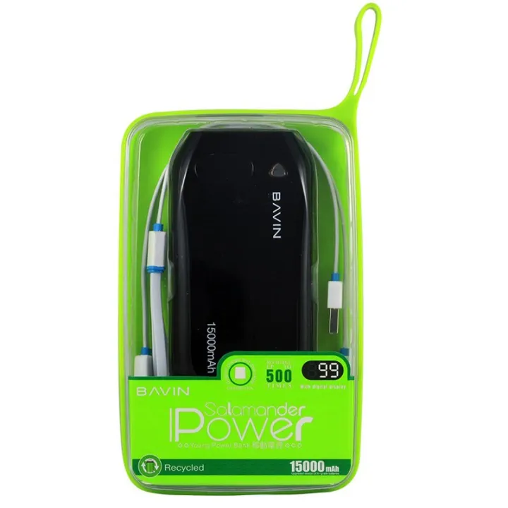 Bavin 15000mAh Fast-Charging Portable Power Bank (Black) | Lazada PH