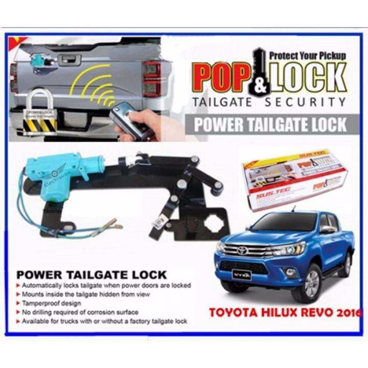 Sus-tec Pop and Lock Tailgate Power Lock Security for Hilux Revo 2016 ...