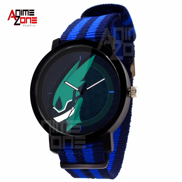 ANIME ZONE Boku No Hero Academia Midoriya Mask Nylon Watch (Blue /Black ...