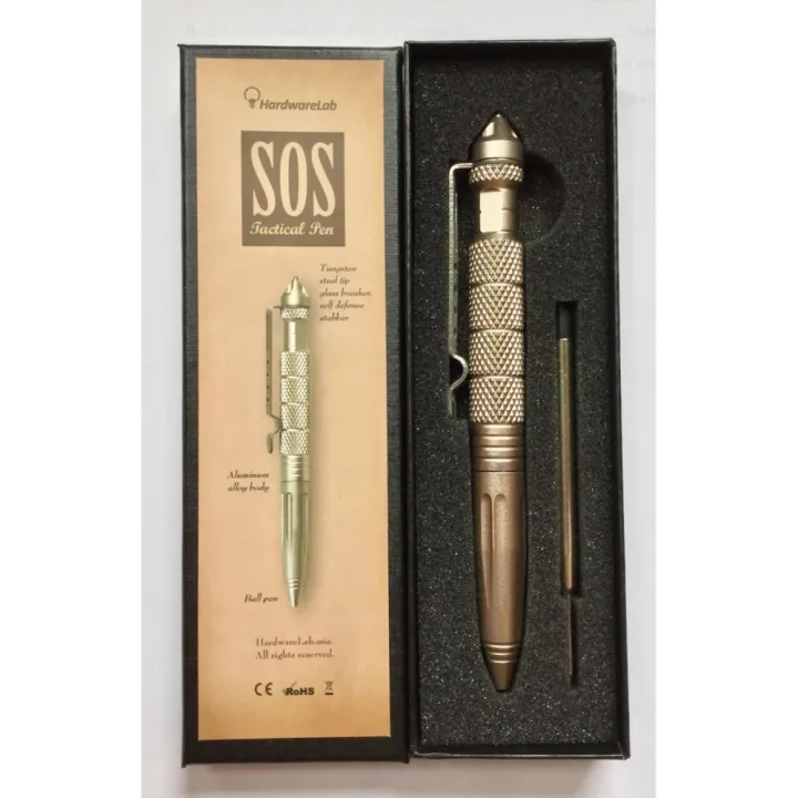HARDWARE LAB SOS Tactical Pen Tool, ballpen, glass-breaker, self ...