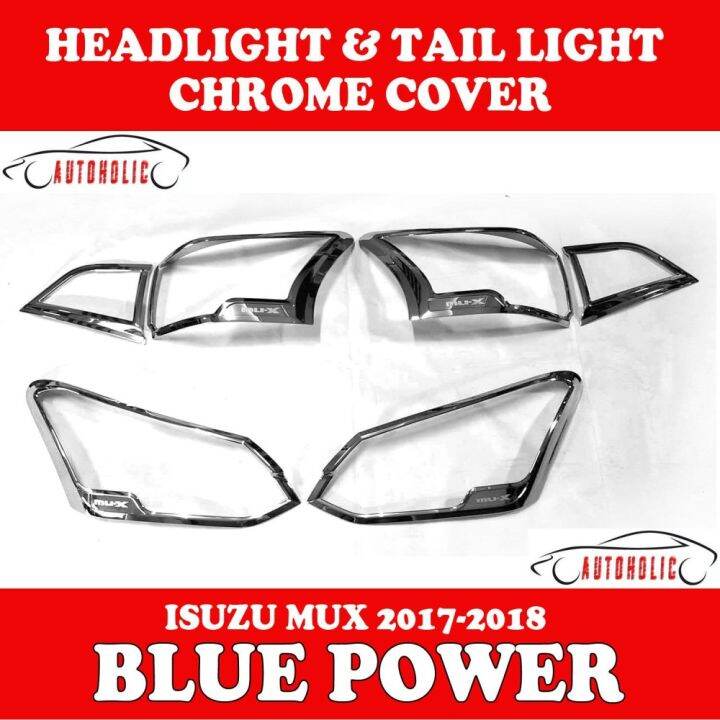 Isuzu MUX (2017 to 2018 model) Headlight and Tail Light Cover (Chrome ...