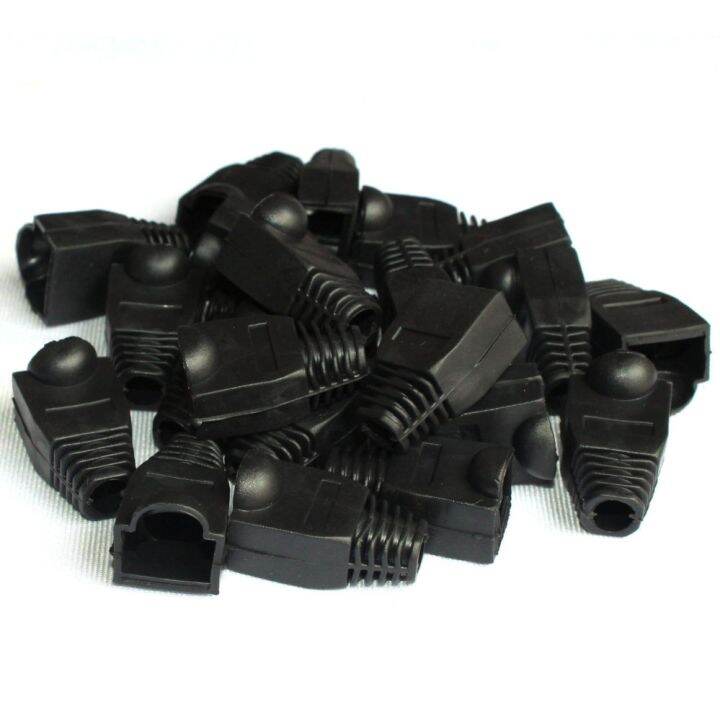 RJ45 Rubber Boot 100pcs (Black) | Lazada PH