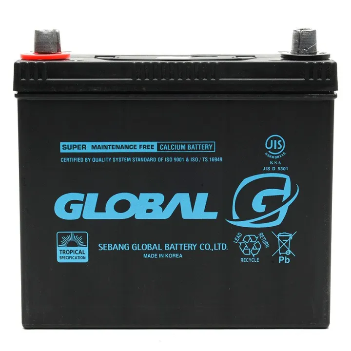 Global 1SMF NS50L 55D23L (55AMPS) Maintenance Free Automotive Battery ...