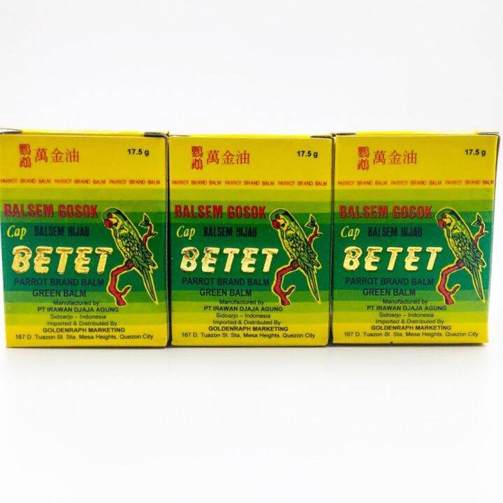 Betet Green Balm 17.5g Set of 3 Bottles | Lazada PH