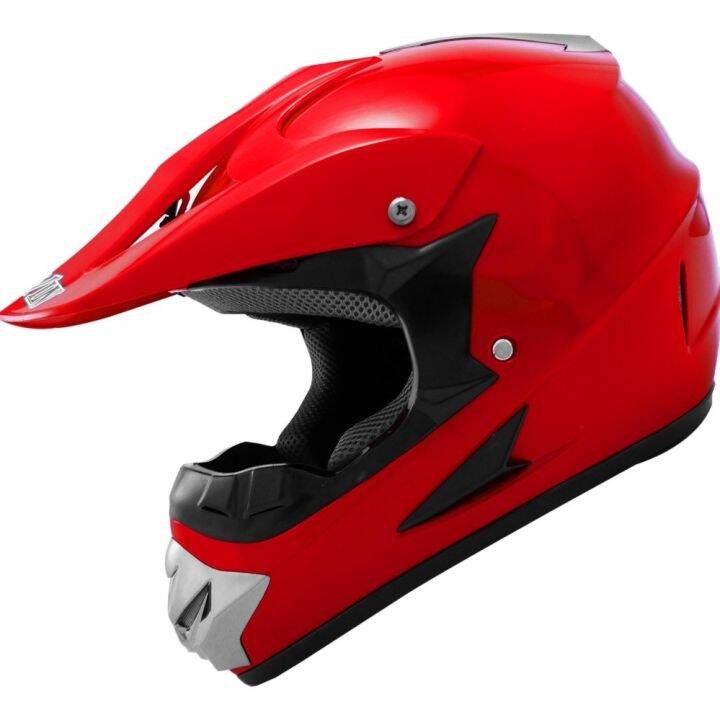 LEVIN Offroad Motocross J2000 Plain Motorcycle Helmet (Red) | Lazada PH
