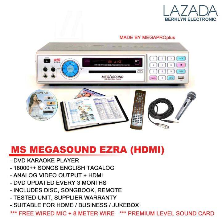 Megasound MS EZRA Karaoke Player + DVD + Songbook + Remote + Mic ...
