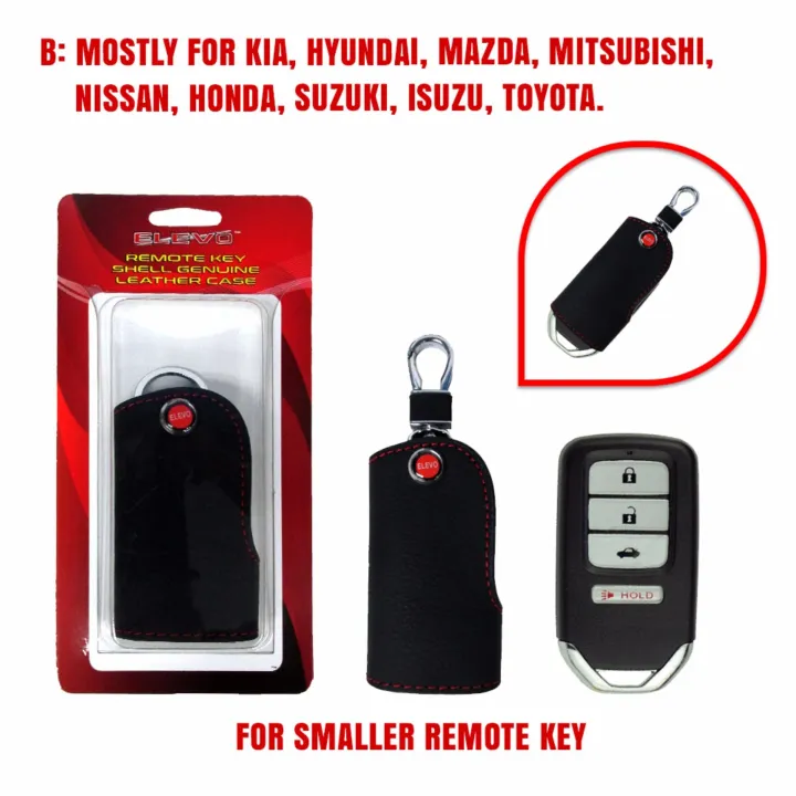 Concorde Elevo Genuine Leather Key Chain B Black For Toyota, Honda ...