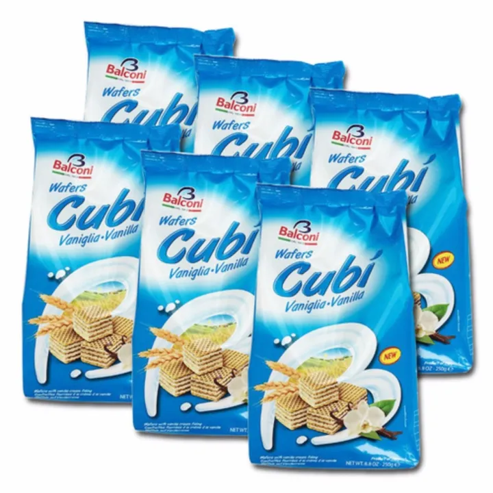 Balconi Cubi Vanilla Wafers 6 Pack (250g per pack) | Lazada PH