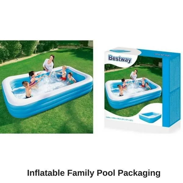 Bestway Inflatable Family Pool 3.05m x 1.83m x 56cm Outdoor Family Kids ...