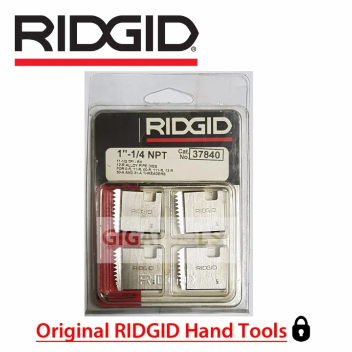 RIDGID 37840 Alloy RH 1-1/4" NPT Pipe Dies for 0-R / 11-R / 00-R / 111 ...