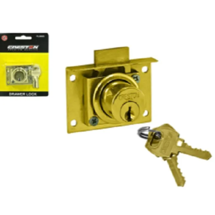 Creston Drawer Lock (D22.5mm x L20mm) Brass Finish | Lazada PH