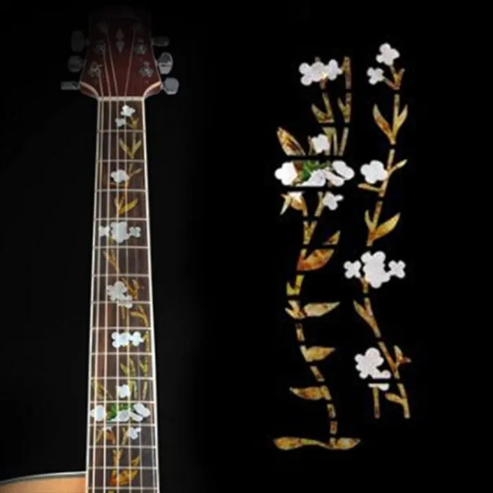 Guitar Bass Guitar Fretboard Inlay vinyl Sticker Decal Flower Design ...