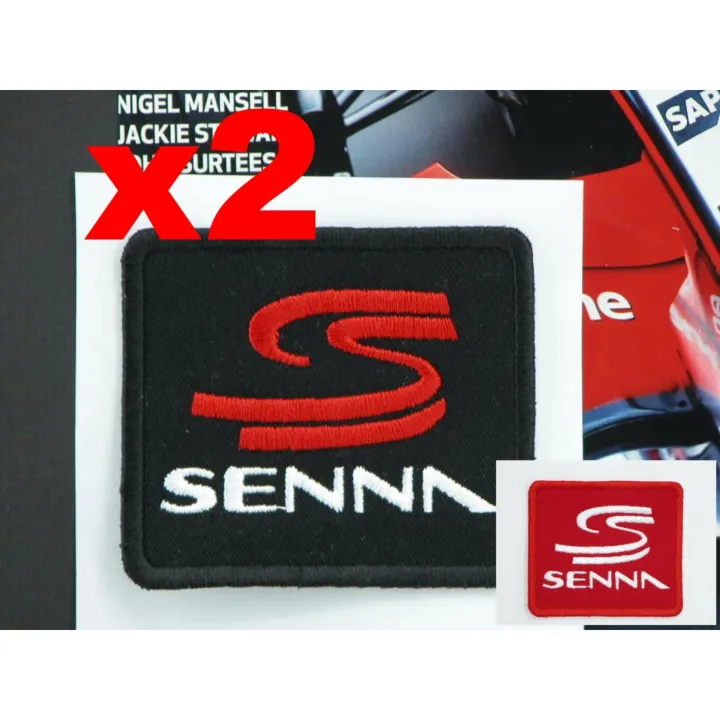 Ayrton Senna Tag McLaren Honda Badge Embroidered Cloth Patch (Get 2 ...