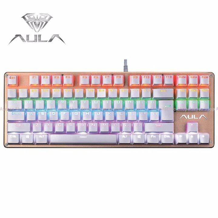 AULA F2012 Wired Mechanical Gaming Keyboard with Professional Blue Axis ...