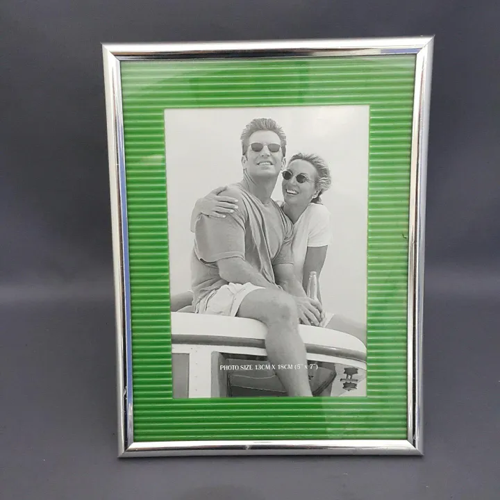 Wavy Colored Photo Frame with Metal Trimming Border 5R | Lazada PH