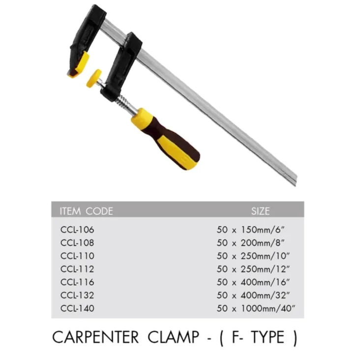 Creston carpenter clamp -f type (50mm x 8") | Lazada PH