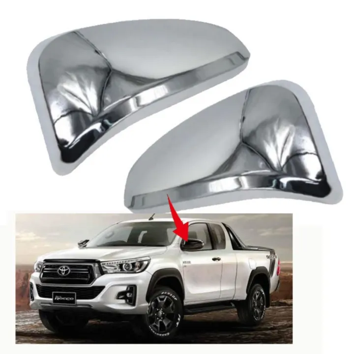 Side Mirror Cover for Toyota Hilux Revo 2016 to 2021 (Chrome) | Lazada PH