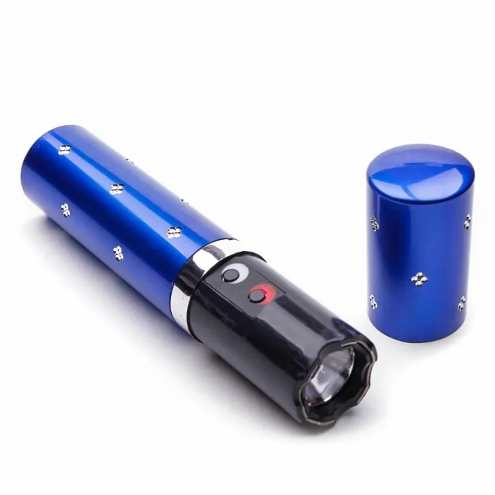 Self-Defensive Flashlight with Stun Gun (Blue/White) | Lazada PH