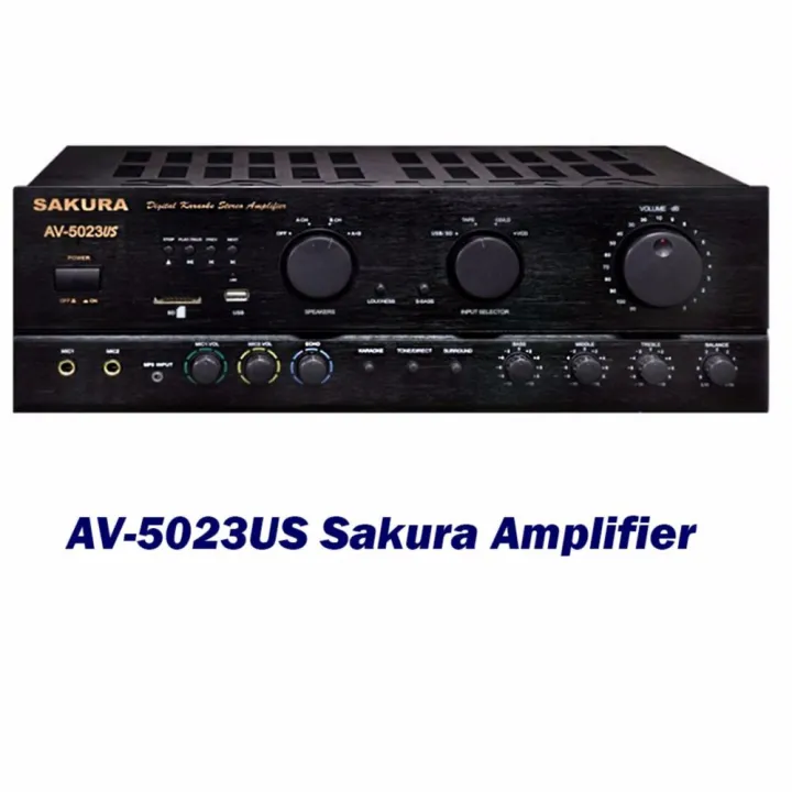 Sakura AV-5023US Amplifier (Black) | Lazada PH