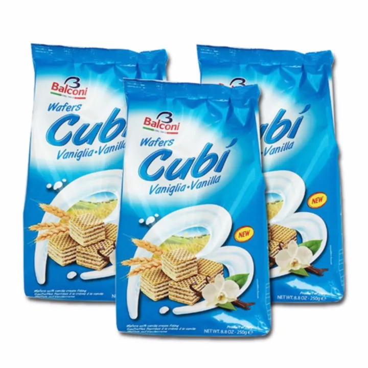Balconi Cubi Vanilla Wafers 3 Pack (250g per pack) | Lazada PH