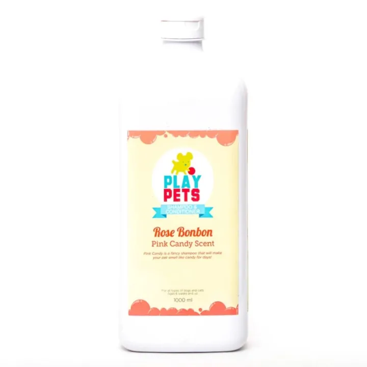 Play Pets Rose Bonbon (Pink Candy Scent) Shampoo and Conditioner 1L ...