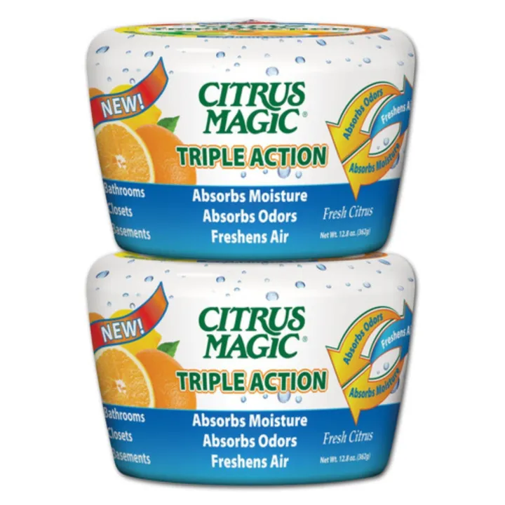 Citrus Magic Triple Action Moisture and Odor Absorber Fresh Citrus 2 ...