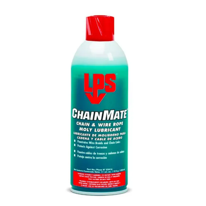 LPS Chainmate Chain & Wire Rope Wet Film Moly Lubricant, 11 oz. Aerosol ...