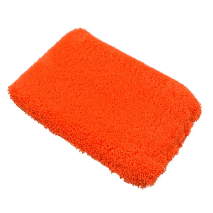 Cleaning Sponge, 2 in 1 Microfiber Wash & Dry Sponge in Neon Orange 860 ...