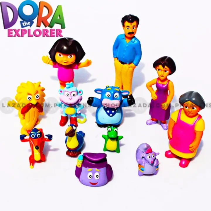 Dora the Explorer Kid's 12 Piece Collectible Figurine Family and ...