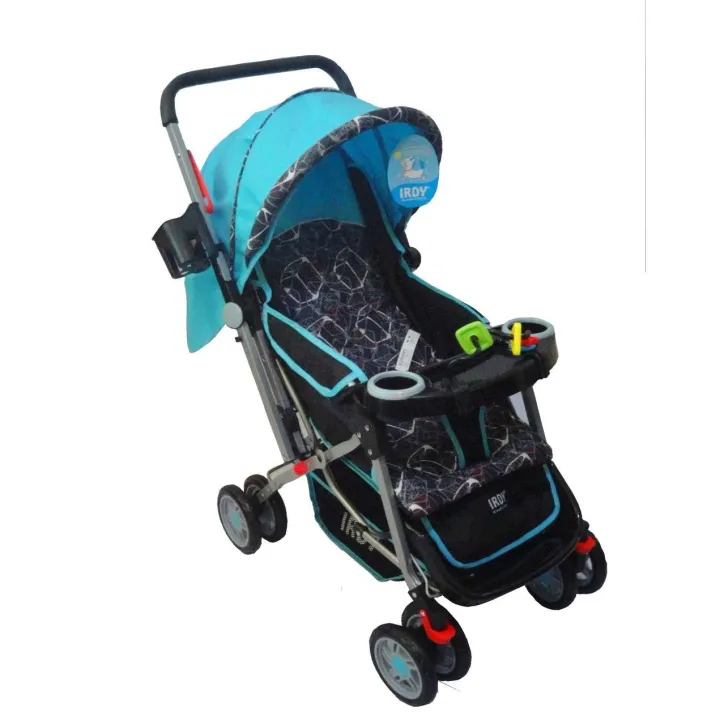 IRDY Stroller with Foodtray and Bottle Holder (Blue) | Lazada PH