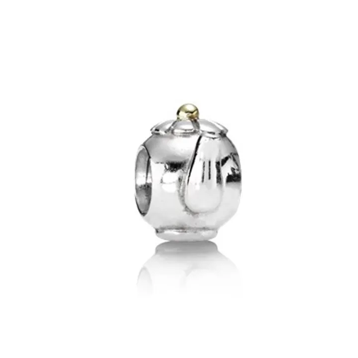 Pandora Teapot Charm with 14K gold two tone 790250 | Lazada PH