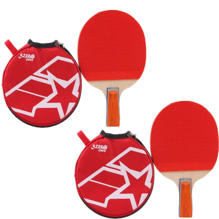 DHS Lone Star A1007 Table Tennis Racket with Cover Set of 2 (Red/Black ...