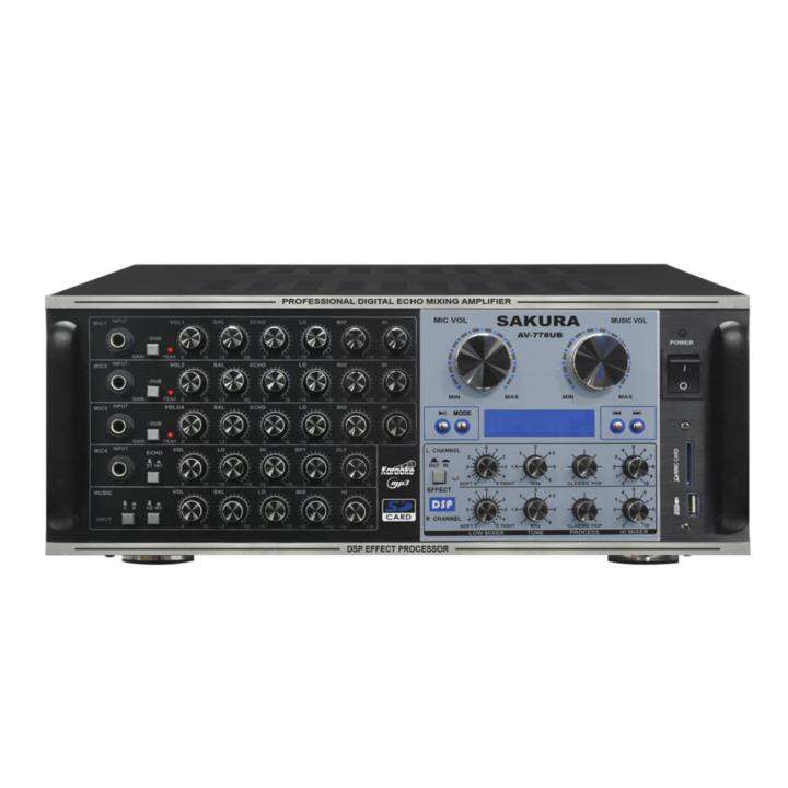 Sakura AV-778UB 750W X 2 Digital Echo Mixing Amplifier | Lazada PH