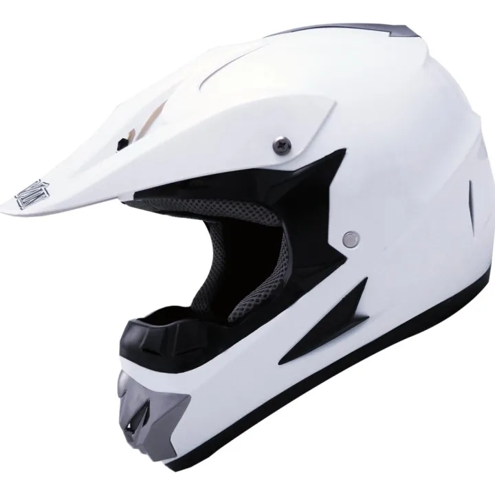 LEVIN Offroad Motocross J2000 Plain Motorcycle Helmet (White) | Lazada PH