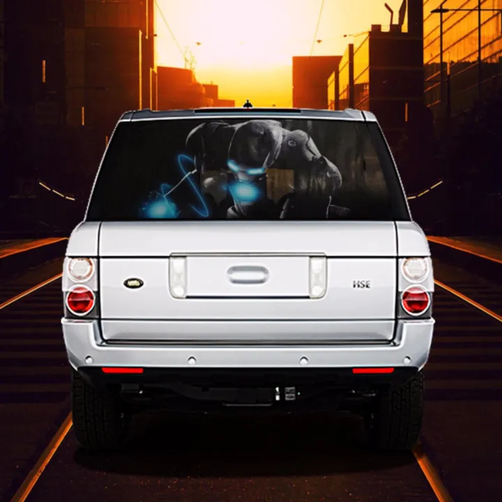 High Beam Super Hero Car Tint Rear Window Sticker DT36 - Black | Lazada PH