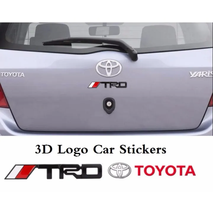 Toyota TRD Car Emblem Chrome Stickers Decals Badge Car-Styling Metal ...