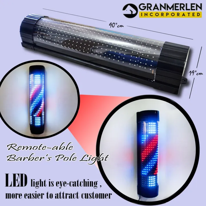 GML INC LED 90*cm - Barbers Pole light Sign Wall-Mounted Gives more ...