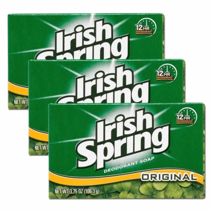 Irish Spring Deodorant Soap - Original 3 Pack (106g per pack) | Lazada PH