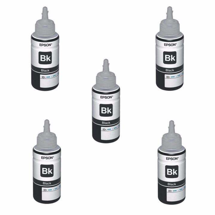 Epson Original T6641 Ink 70ml Bottle (Black) Set of 5 | Lazada PH
