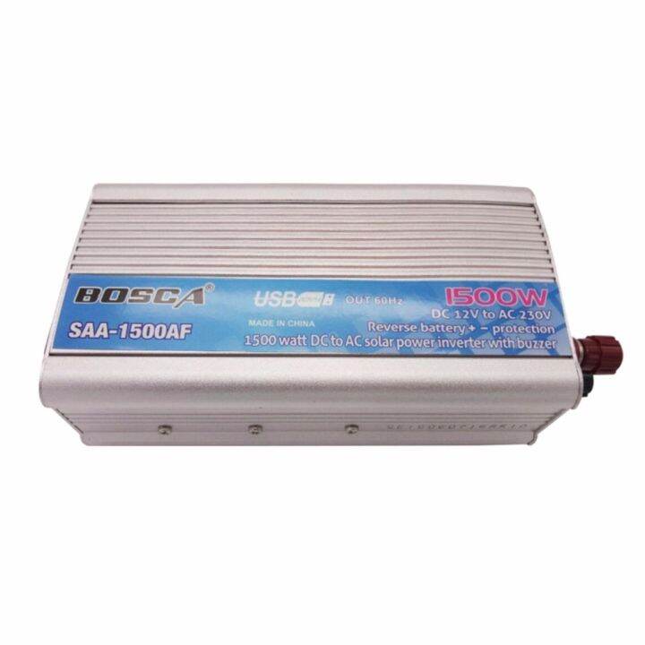 Bosca Inverter 1500W Watt Car Volt Converter with Buzzer USB Charger ...