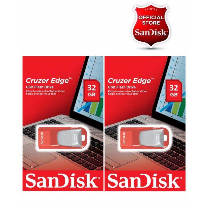 Sandisk 32GB Cruzer EDGE USB2.0 Flashdrive RED/WHITE SET OF 2 | Lazada PH