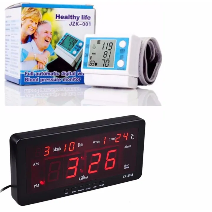 Electronic Full Automatic Digital Wrist Blood Pressure Monitor with ...