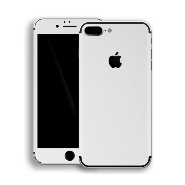 Oddstickers Premium Carbon Fiber White Skin Cover for Apply iPhone 7 ...