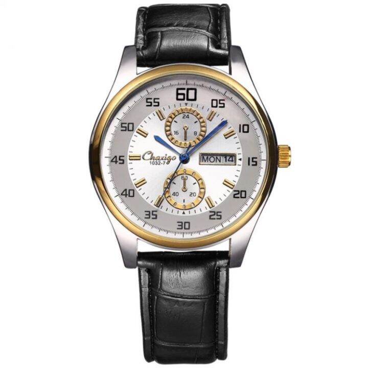 Chaxigo Men’s Black Leather Strap Watch | Lazada PH
